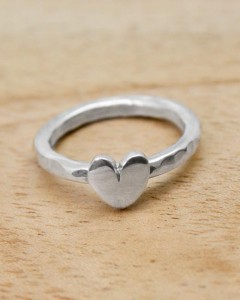 Handmade silver heart ring | Starboard Jewellery